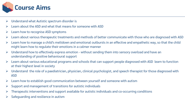Autistic Spectrum Disorder Level 3 Training Course | Flexebee
